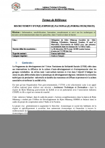 TERMES DE REFERENCES